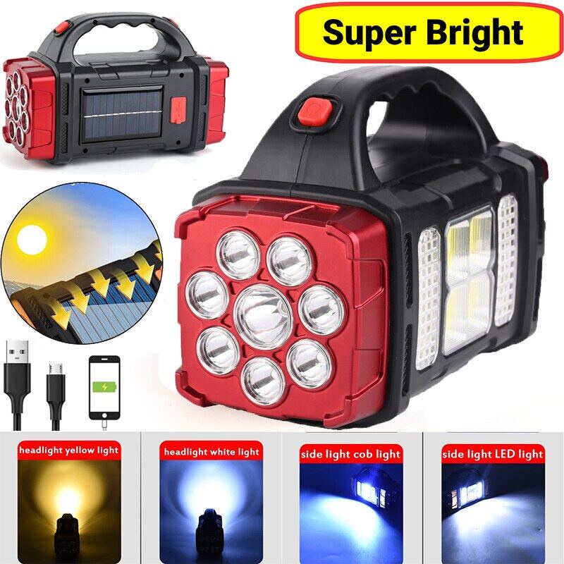 Solar Torch light powerful japan original flashlight rechargeable ...
