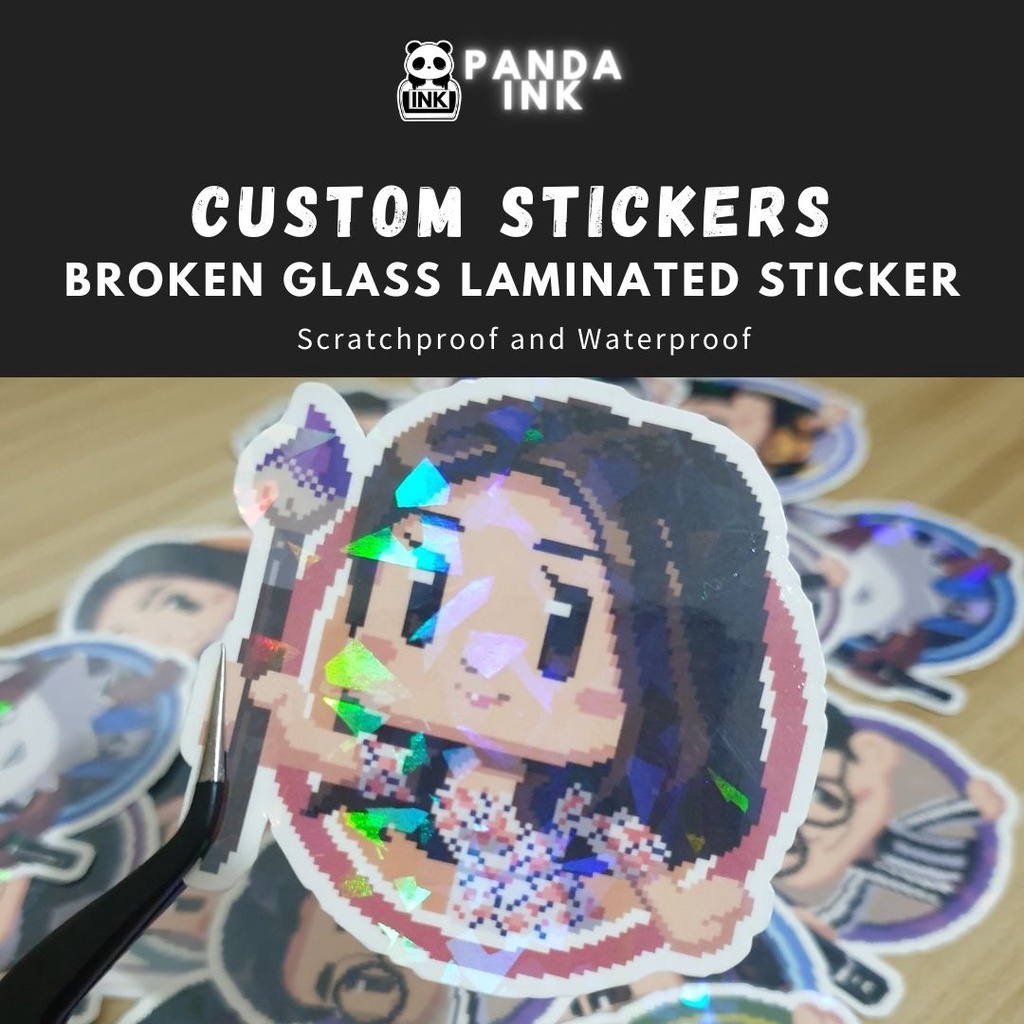 Personalized Broken Glass Laminated Stickers/diecut/waterproof ...