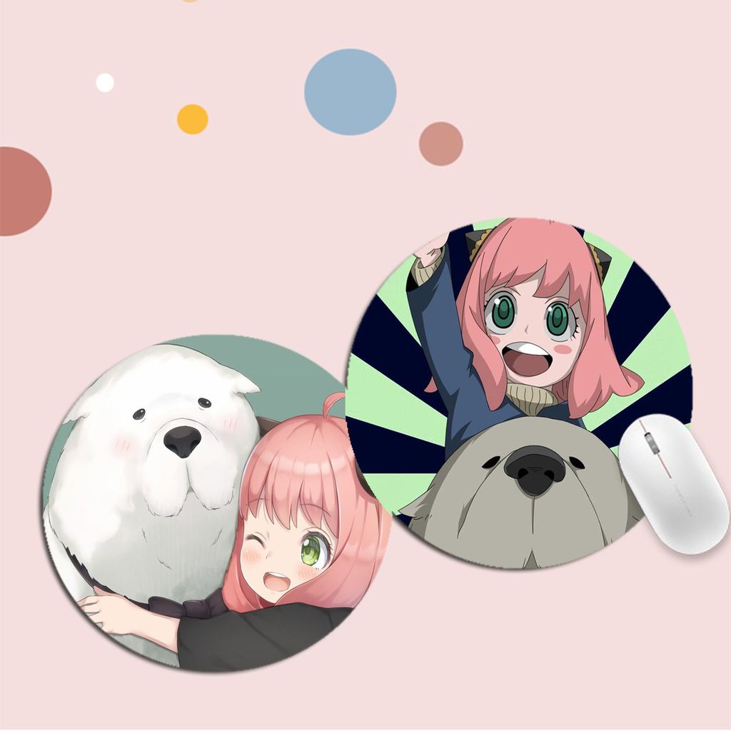 Spy X Family Non-slip Round Gaming Mouse Pad Gamer Desk Mats Keyboard ...