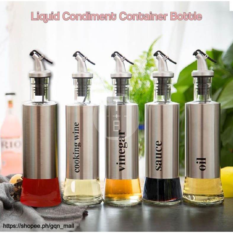 【Crystal】Liquid Condiment Container Bottle With Drip Less Capped ...
