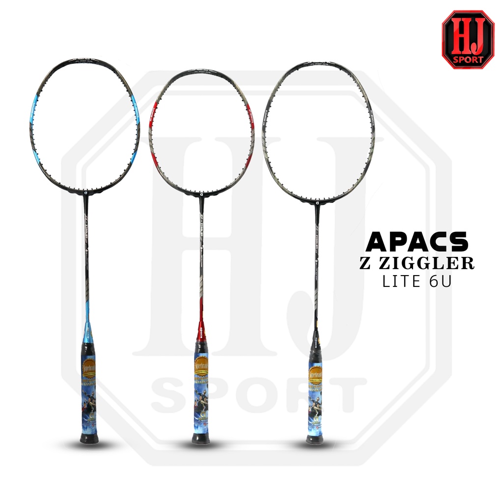 Original Apacs Z Ziggler Lite 6U Racket, Bonus Badminton Strings and ...