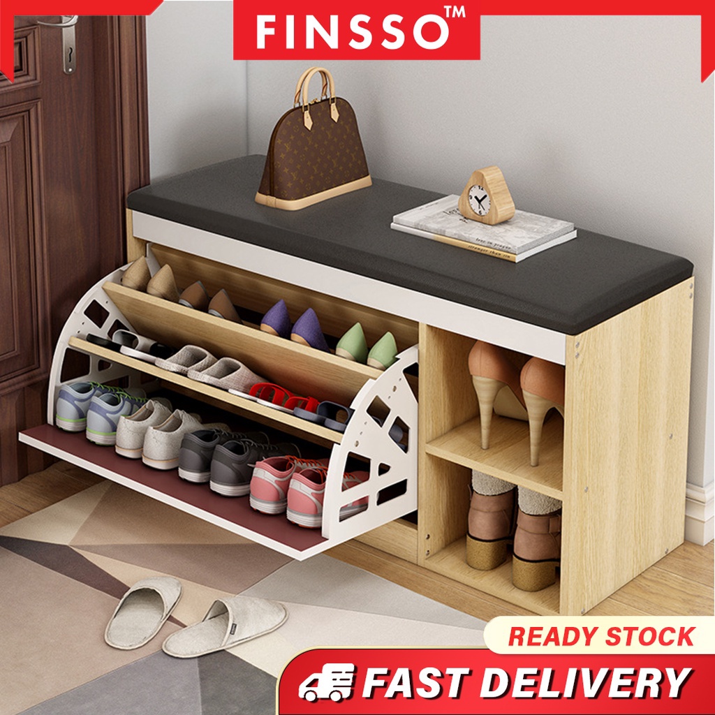 Shoe Storage Cabinet Shoe Stool Flip Shoe Cabinet【Bearing weight 80KG ...