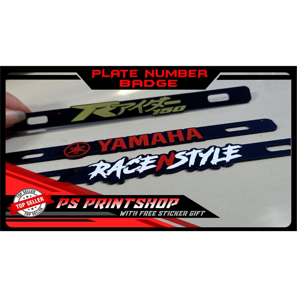 Motorcycle Plate Number Badge Acrylic emblem Japanese Logo | Shopee ...