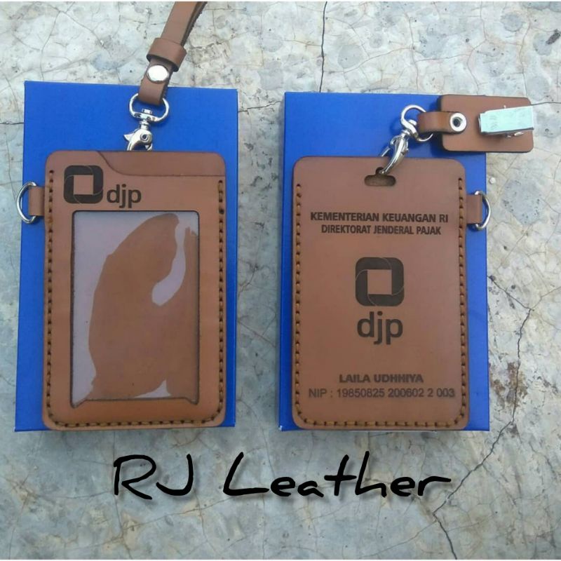 Genuine Leather DJP Name Tag/DJP Logo Leather Id Card/DJP Custom Logo ...