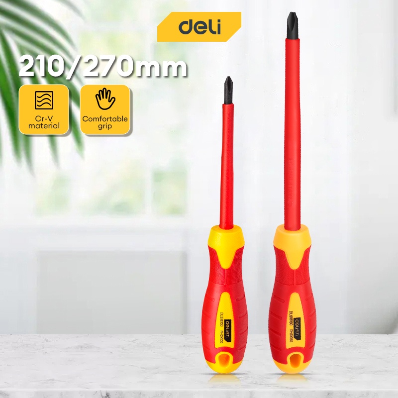 Deli VDE Insulated Phillips Screwdriver Cross Screwdriver Industrial Screwdriver DL516100 ...