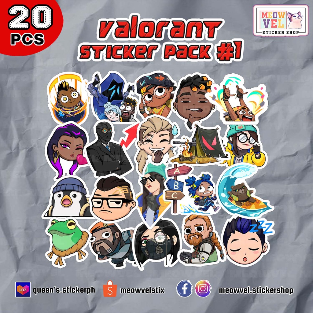 [20 pcs] Valorant Sticker pack #1 | Shopee Philippines