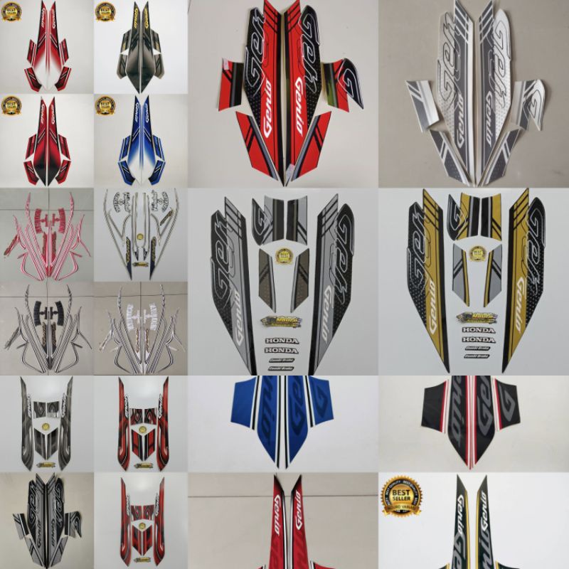 Honda genio 2018 2019 2020 2021 standard motorbike body stickers ...