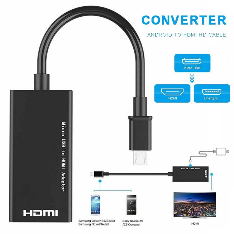 Micro USB to HDMI Adapter 1080P HD TV Converter Cable for Android ...