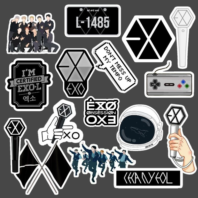 EXO Inspired Stickers | Vinyl Matte Laminated Waterproof and ...