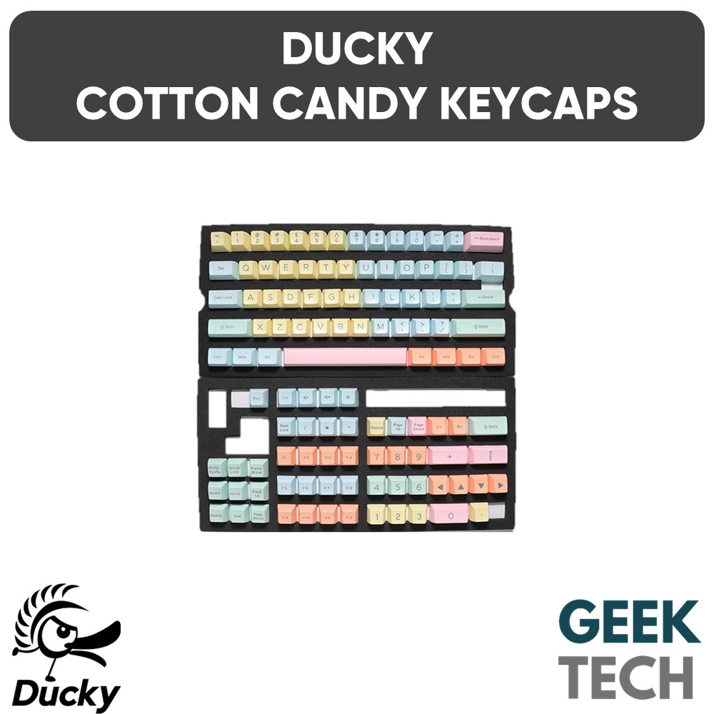 DUCKY Cotton Candy SA Profile ABS Double-shot Keycaps | Shopee Philippines