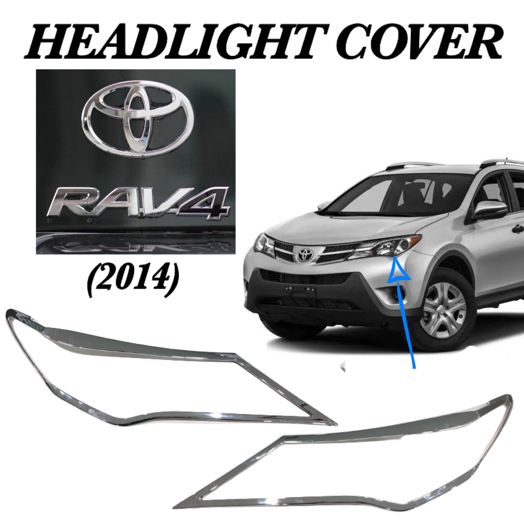 CAOS Toyota Rav4 2014 Head Light Cover Chrome Garnish Headlight Car ...