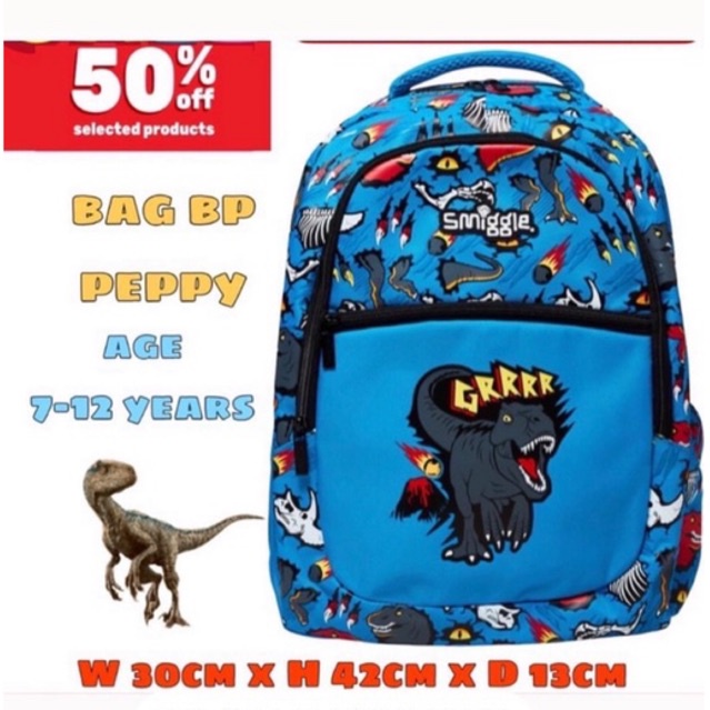 Smiggle Backpack Dino large Backpack | Shopee Philippines