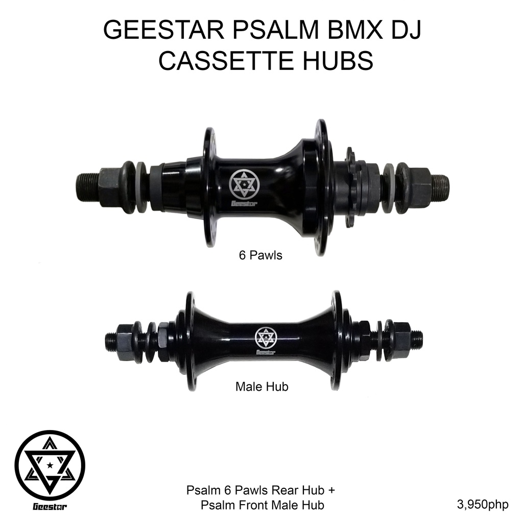 Geestar Psalm BMX DJ Cassette Hubs RHD 9T 14mm Big Axle 3 6 Pawls ...