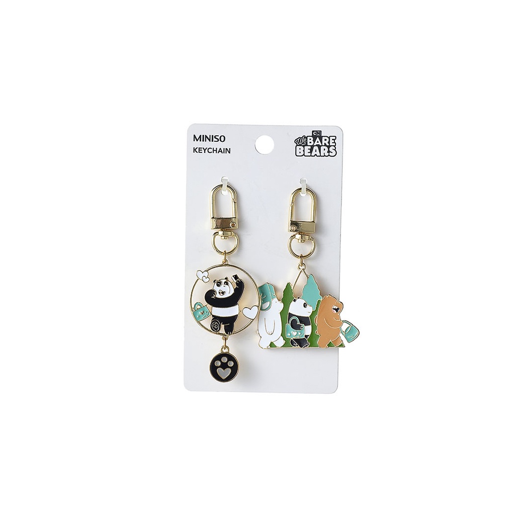 MINISO We Bare Bears Metal Key Chain | Shopee Philippines