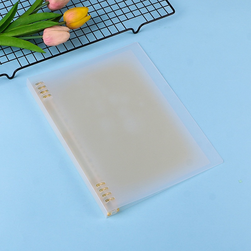 PP Binder 8 Holes Candy Color Frosted Cover Rings Loose-leaf Refill ...