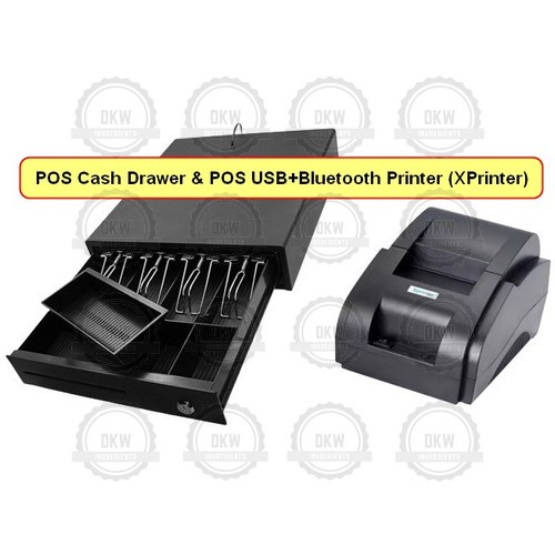 POS Cash Drawer & POS USB+Bluetooth Receipt Thermal Printer (Xprinter ...
