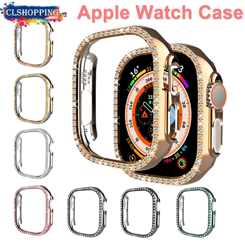 Diamond Bumper Protective Case for Apple Watch case Series Ultra 8 SE 7 ...