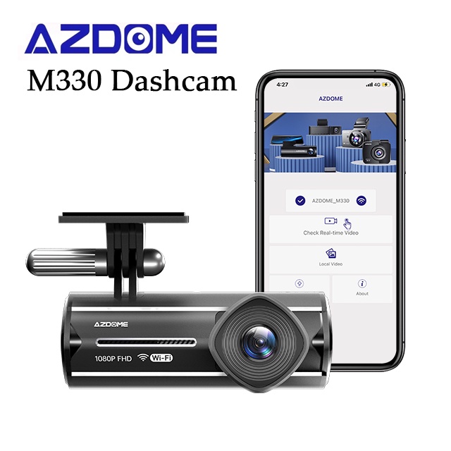AZDOME M330 Dash Cam for Car 1080P WiFi Mini Car DVR Night Vision G ...