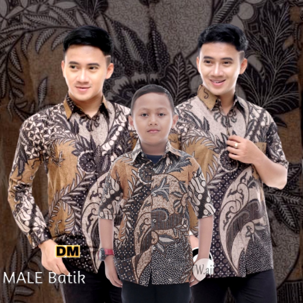 KEMEJA Men's Batik Shirts Long Sleeve Modern Couple Boys Short Sleeve ...