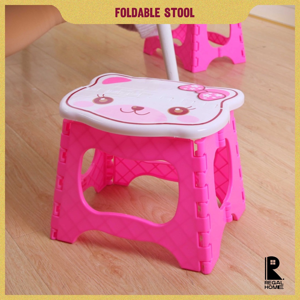 Cartoon Plastic Folding Stool Portable Outdoor Folding Chair Cartoon ...