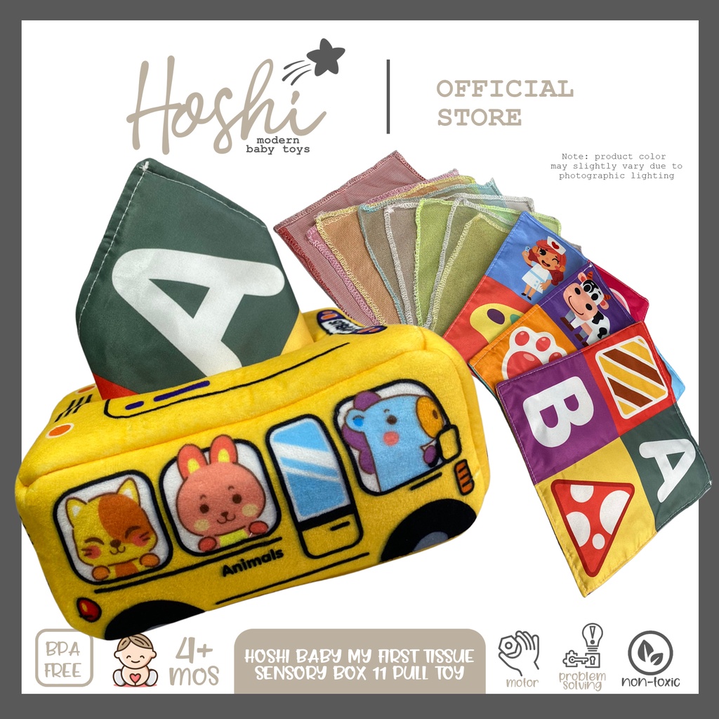 Hoshi Baby 11 Pulls My First Tissue Cloth Fabric Box Pull Toy ...