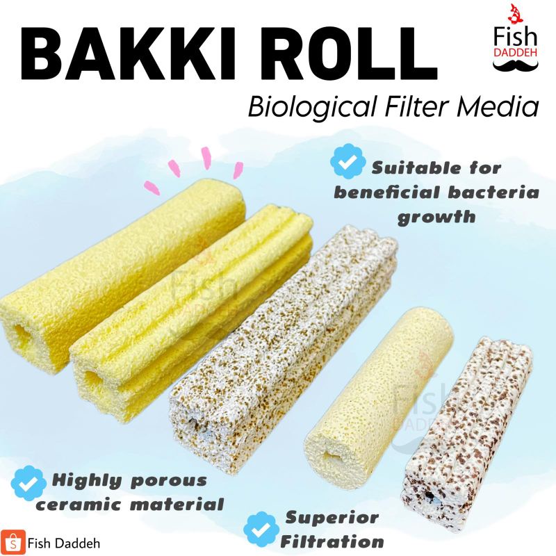 Bakki Roll Biological Filter Media 6 & 3.5 inch | Shopee Philippines