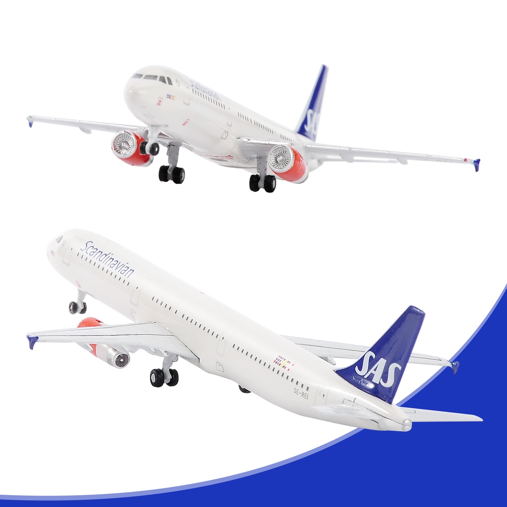 1:500 Airbus A321 Boeing Plane Diecast White fuselage blue tail ...