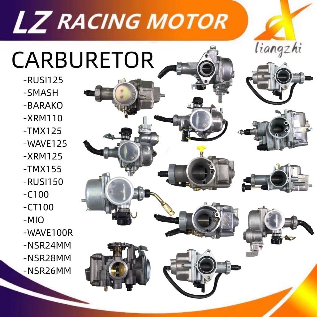 MOTORCYCLE PARTS CARBURETOR FOR RUSI125/TMX 125/XRM/ WAVE 125/C100/RUSI150/ETC. | Shopee Philippines