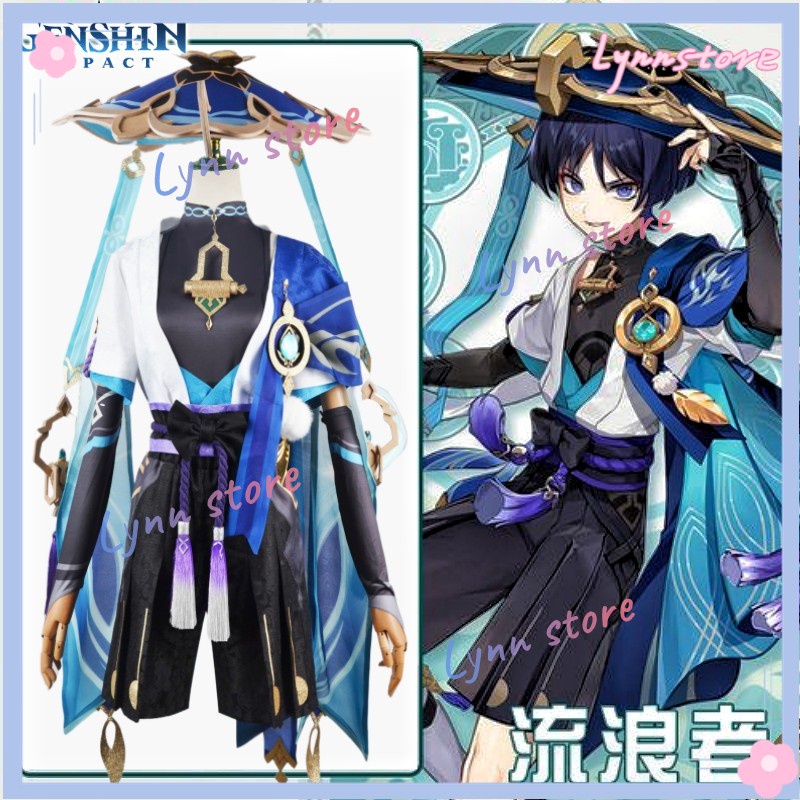 Scaramouche Wanderer Cosplay Costume Genshin Impact Sumeru Kunikuzushi ...