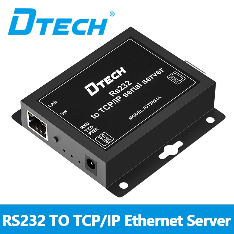 DTECH 1 Port Serial to Ethernet Converter Adapter RS232 to TCP IP Device Server Supports DHCP ...