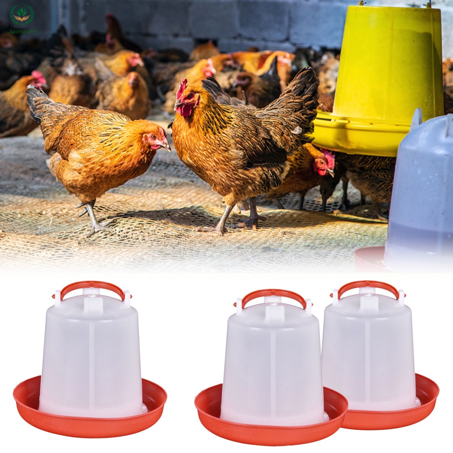 YJ Chicken Feeder Drinker Poultry Chick Hen Quail Bantam Food Water 1L ...