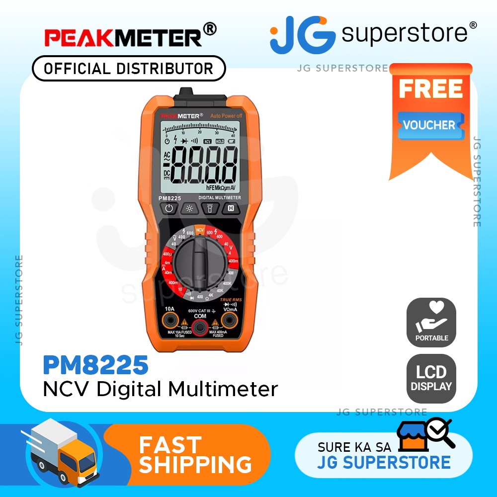 [CLEARANCE] PeakMeter PM8225 Handheld Portable NCV Digital Multimeter ...