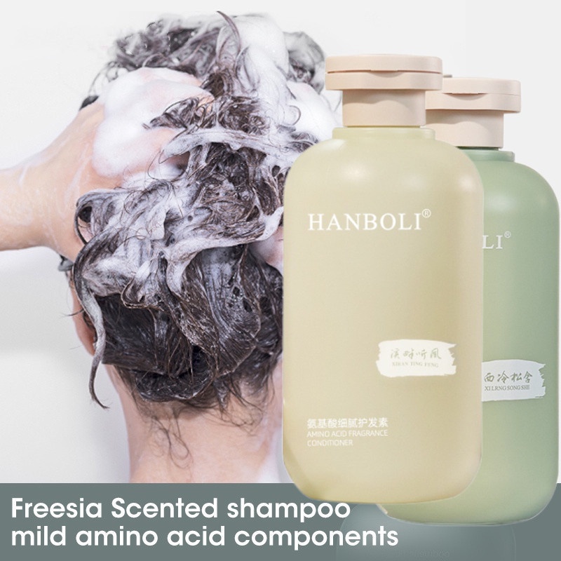 300ml Amino Acid Shampoo Conditioner Anti-Dandruff Oil Control Hair Wash Set Smooth fluffy hair ...