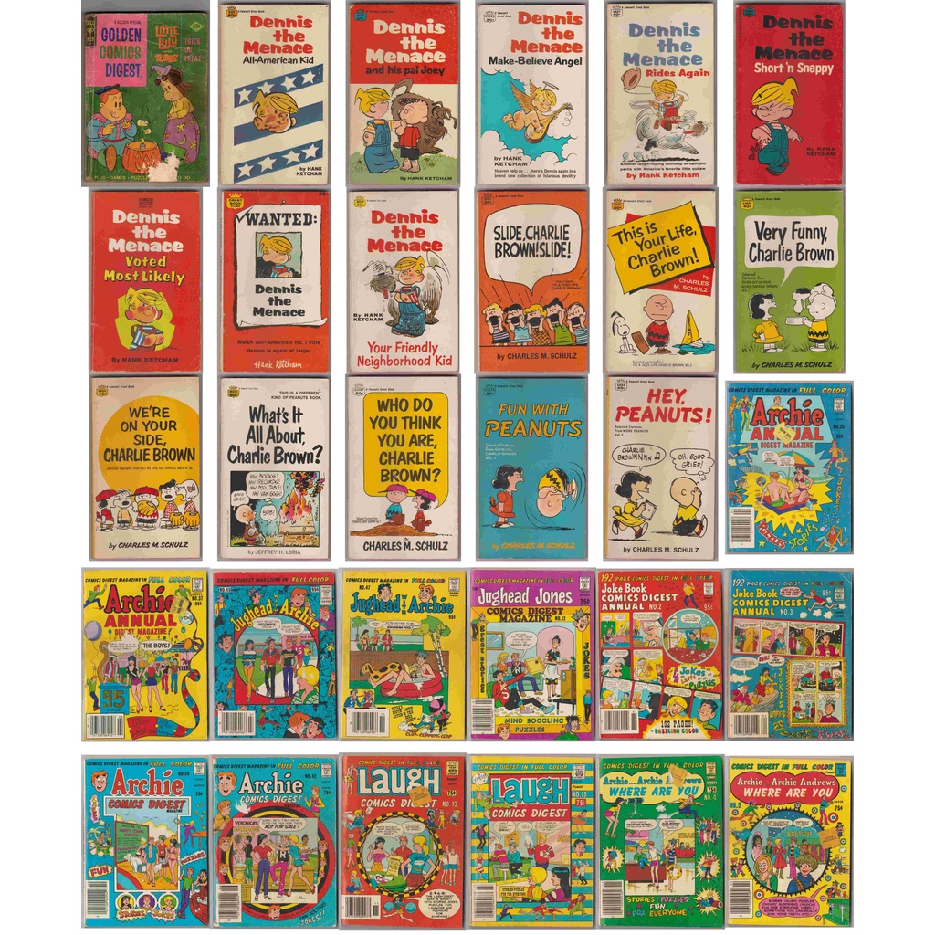 10 Comics Digests for P3000 (1959-up) Archie, Peanuts Charlie Brown ...