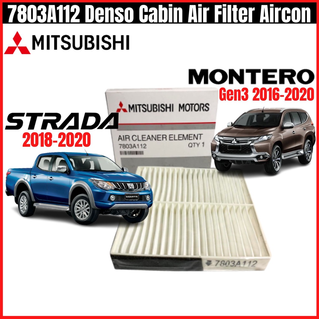 7803A112 Denso Cabin Air Filter Aircon Mitsubishi Montero Gen3 2016 ...
