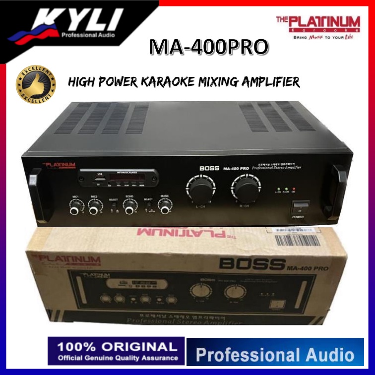 BOSS MA-400 PRO 2 Channel Stereo Echo Mixing Amplifier with Bluetooth ...