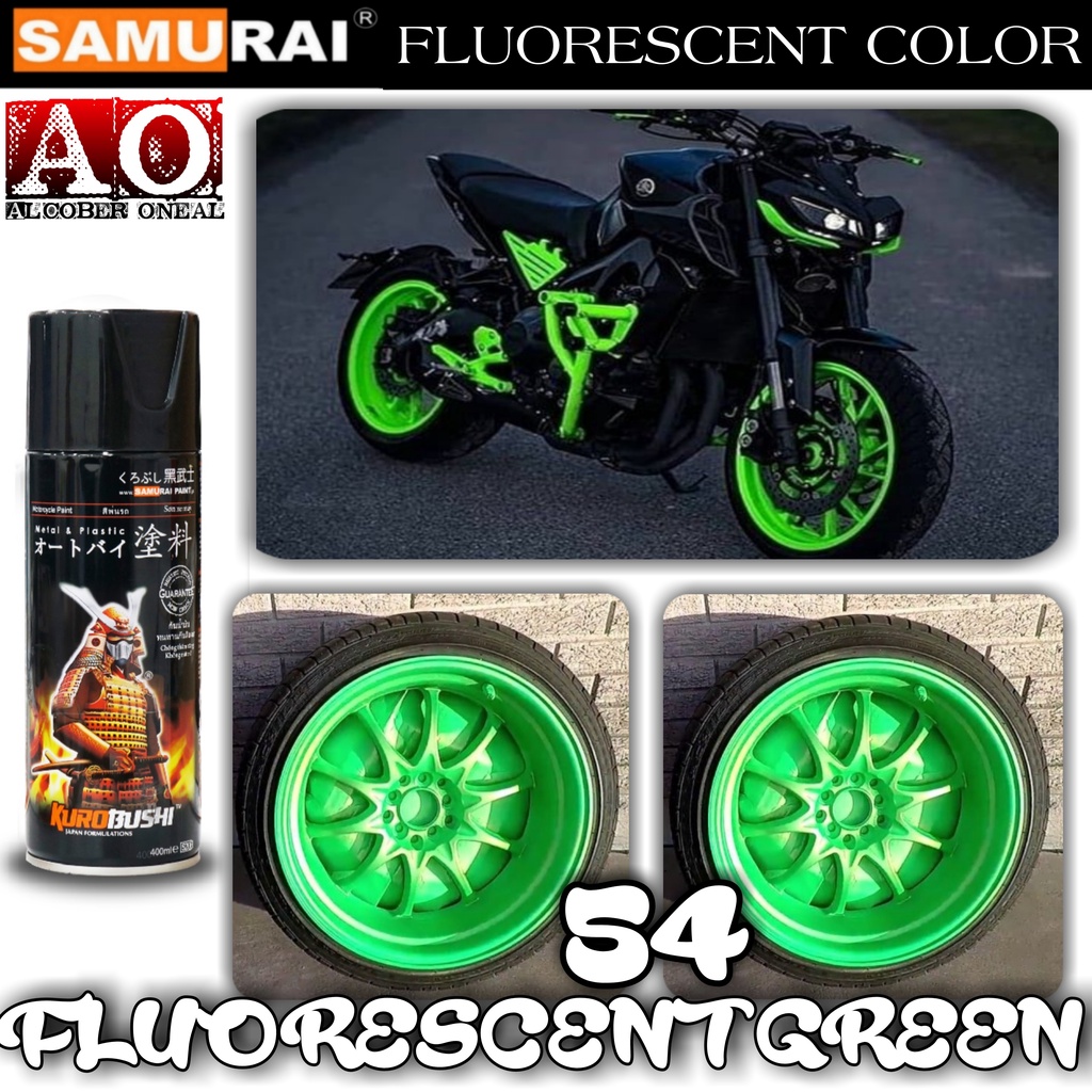 SAMURAI SPRAY PAINT 54** Fluorescent Green - Cash On Delivery | Shopee Philippines