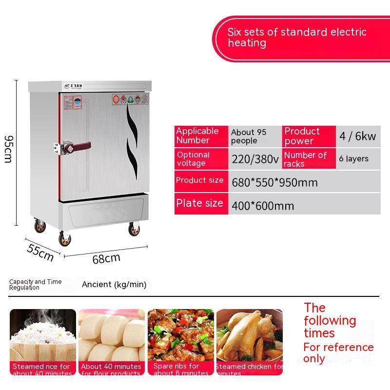 Steaming cabinet Commercial electric steamer Steaming stove Gas Full ...