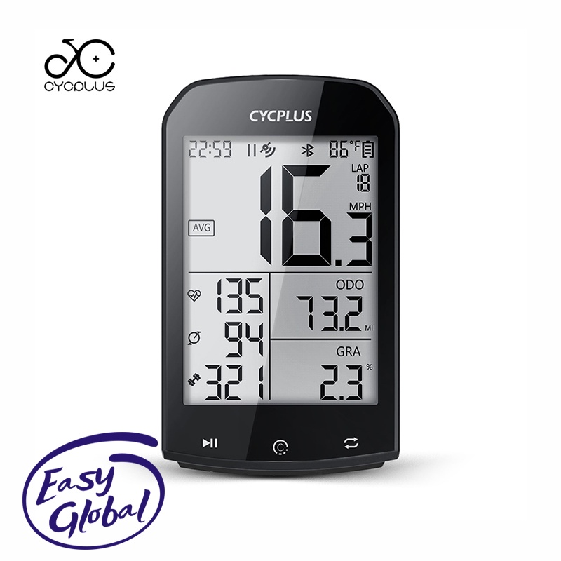 Cycplus M1 Gps Bicycle Computer Ant+ Bluetooth Speedometer Wireless ...