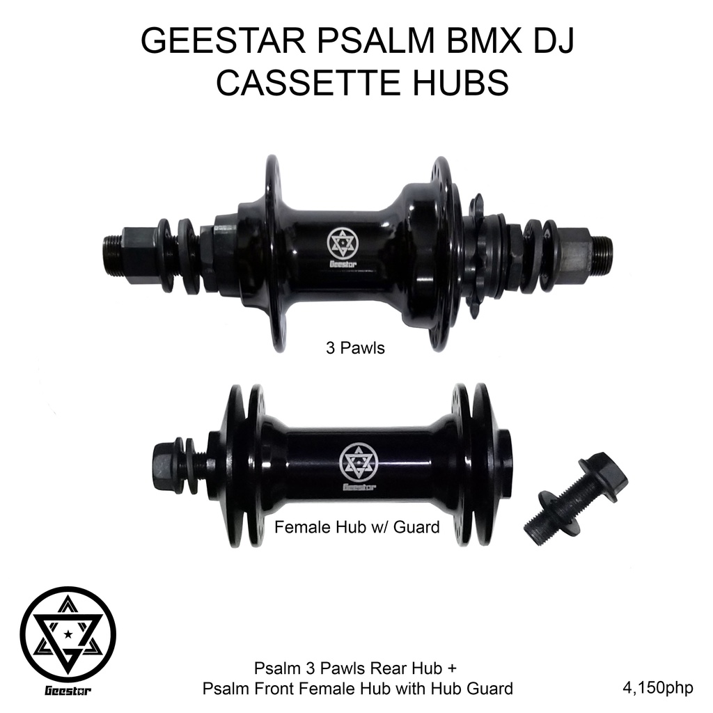 Geestar Psalm BMX DJ Cassette Hubs RHD 9T 14mm Big Axle 3 6 Pawls ...