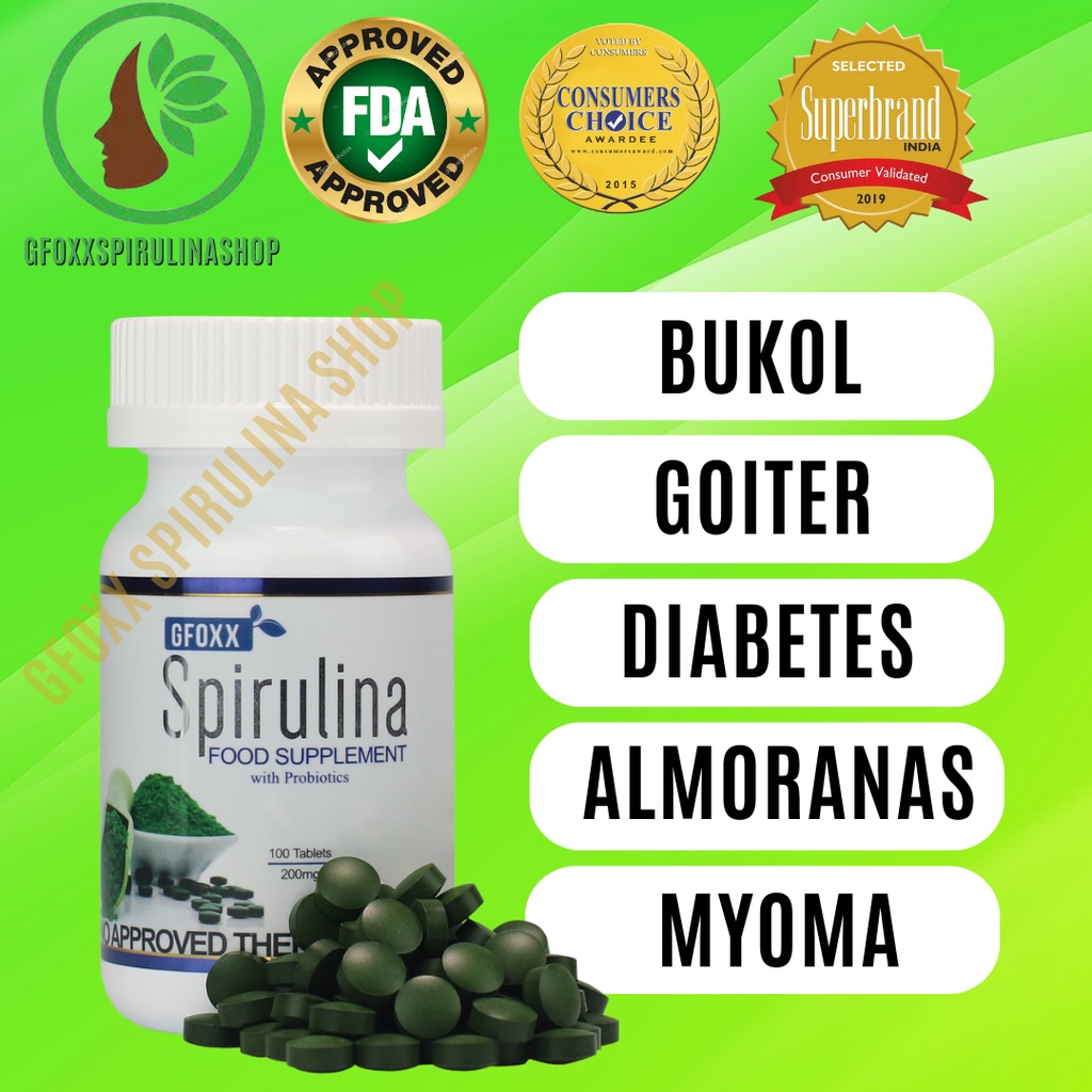 GFOXX SPIRULINA + PROBIOTICS FOOD SUPPLEMENTS - FDA HALAL CERTIFIED ...