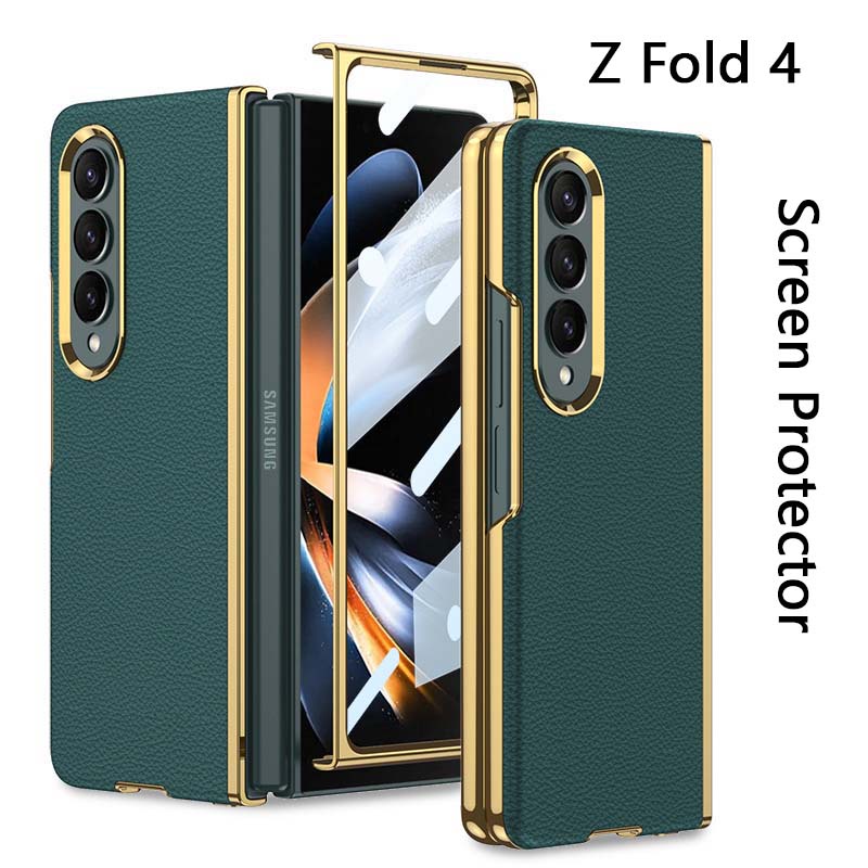 For Samsung Galaxy Z Fold 4 casing,Electroplated gold edge,samsung fold ...