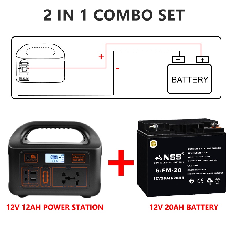 【ready stock】NSS 220V 300W power station multi-function portable solar ...