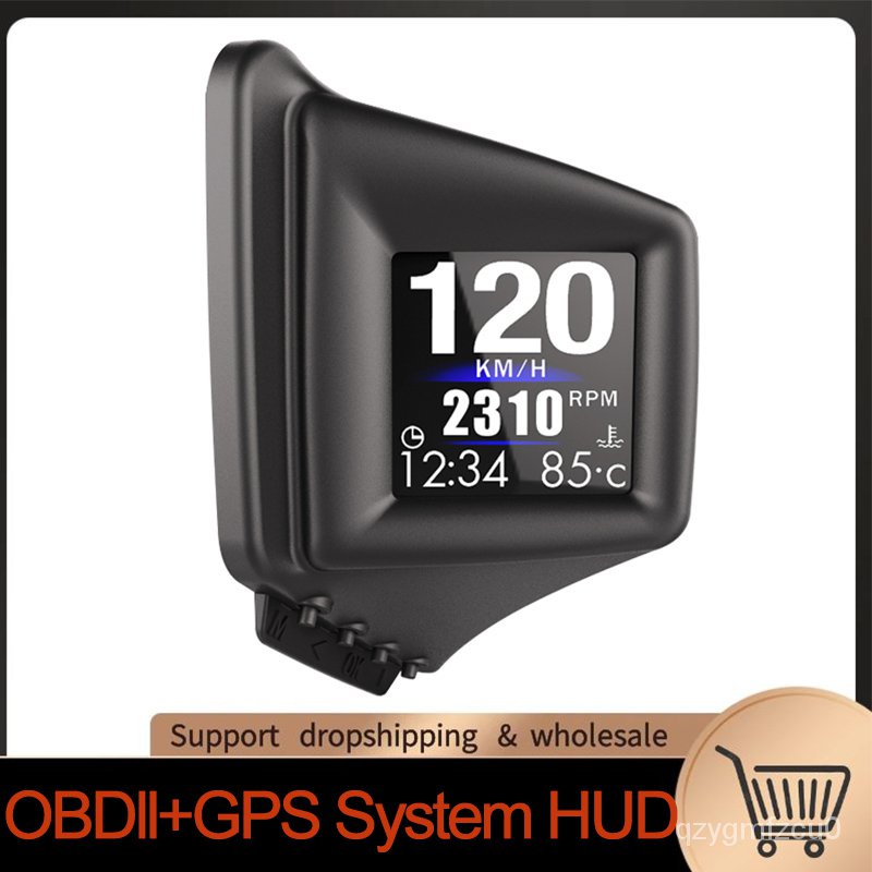 HUD Head-Up Display OBD GPS Dual System Smart Gauge Driving Stopwatch ...