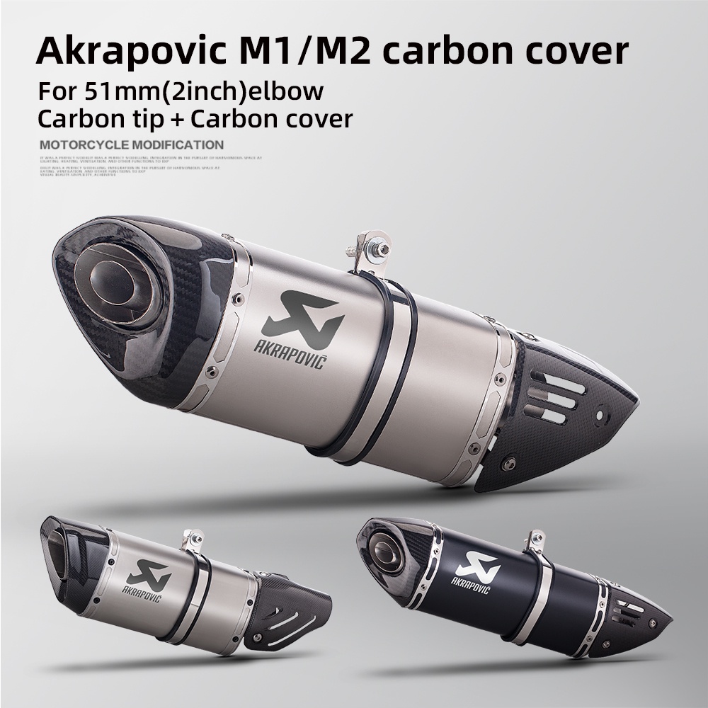 Akrapovic M1 M2 Universal muffler for motorcycle 51mm carbon tip and ...
