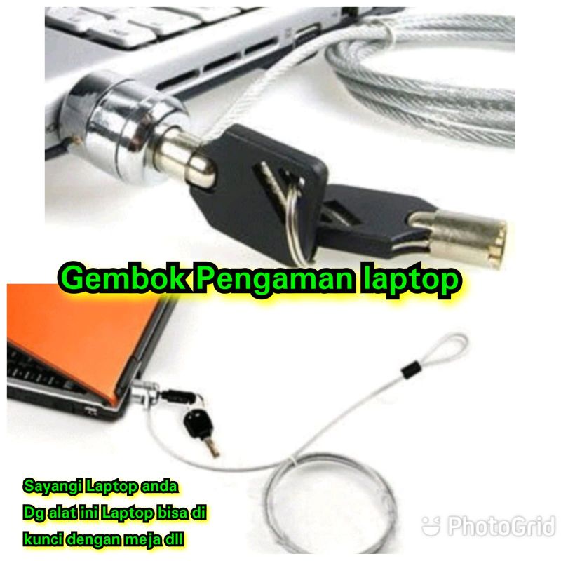 Laptop safety Lock laptop padlock Iron laptop Lock safety Lock | Shopee ...
