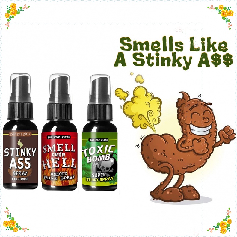 30ml Novelty Liquid Fart Gag Prank Joke Spray Can Stink Bomb Smelly ...