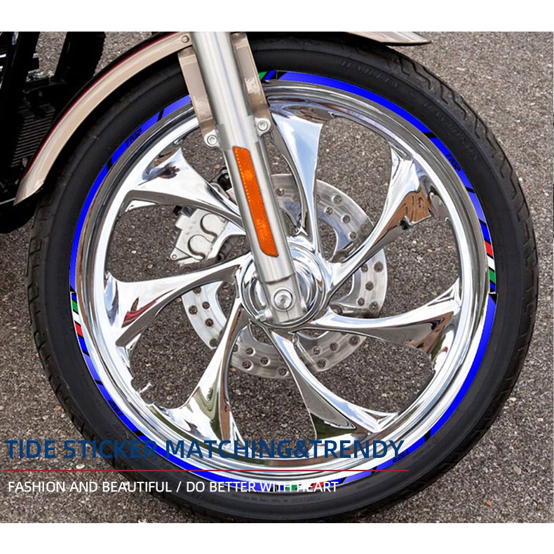Motorcycle Sticker Wheel Tire Stickers 17" 18" Car Reflective Rim ...