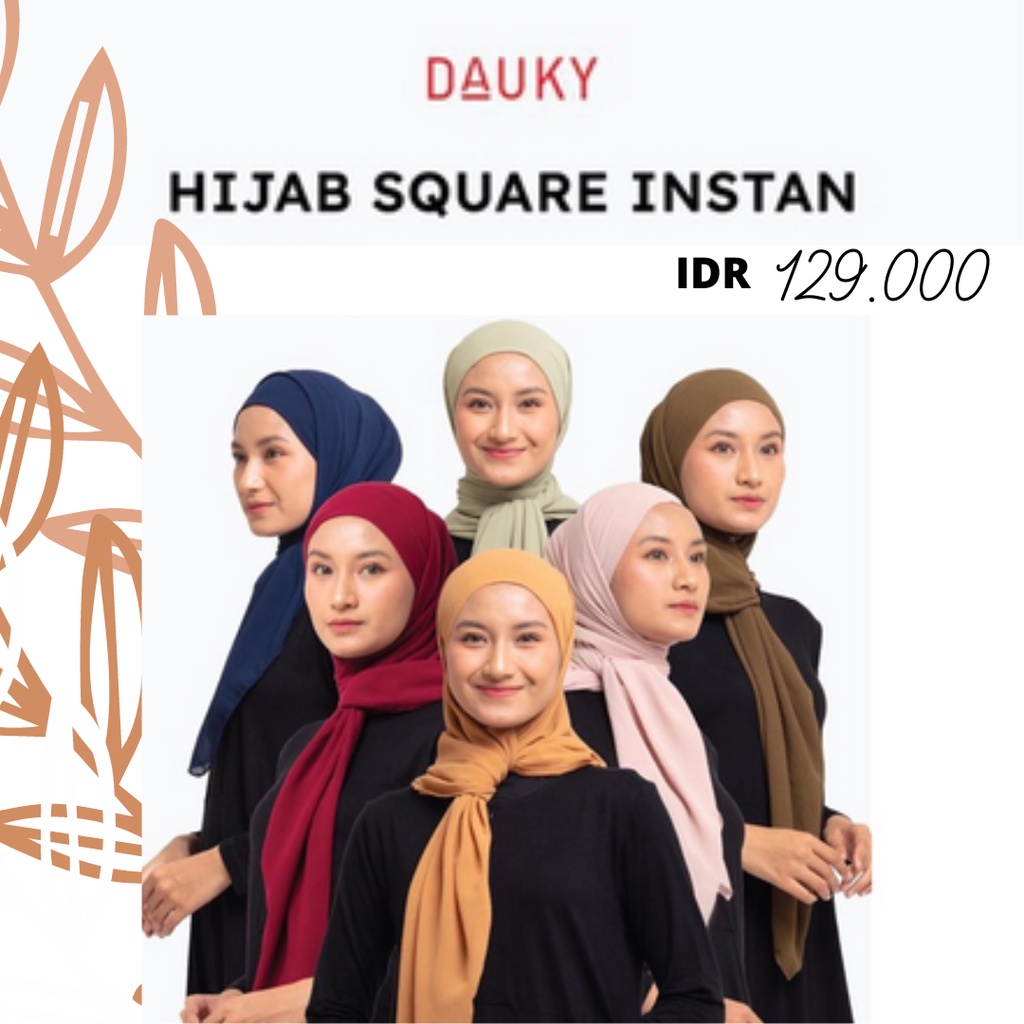 Dauky Hijab Instant Veil Hijab - Instant Square Hijab | Shopee Philippines