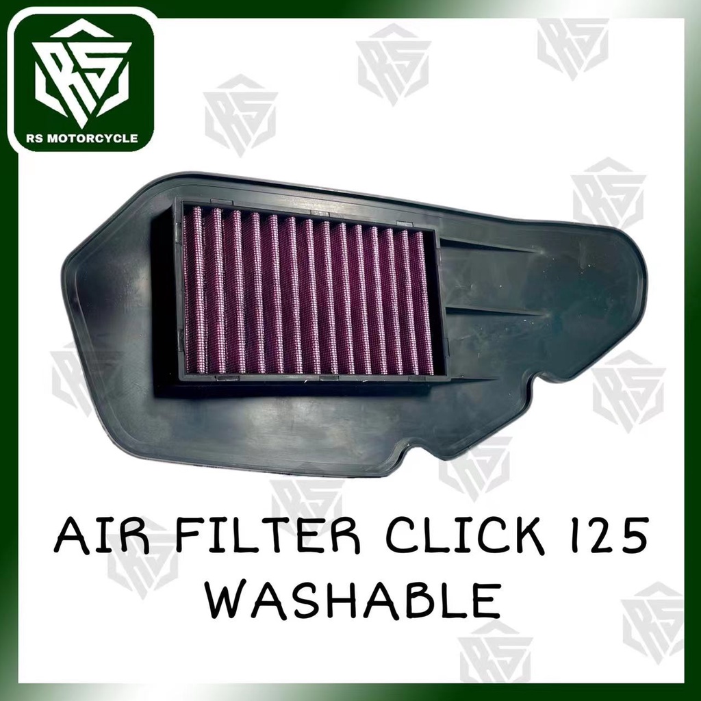 [RIDE SAFE] MOTORCYCLE STOCK AIR FILTER HIGH FLOW WASHABLE HONDA CLICK ...